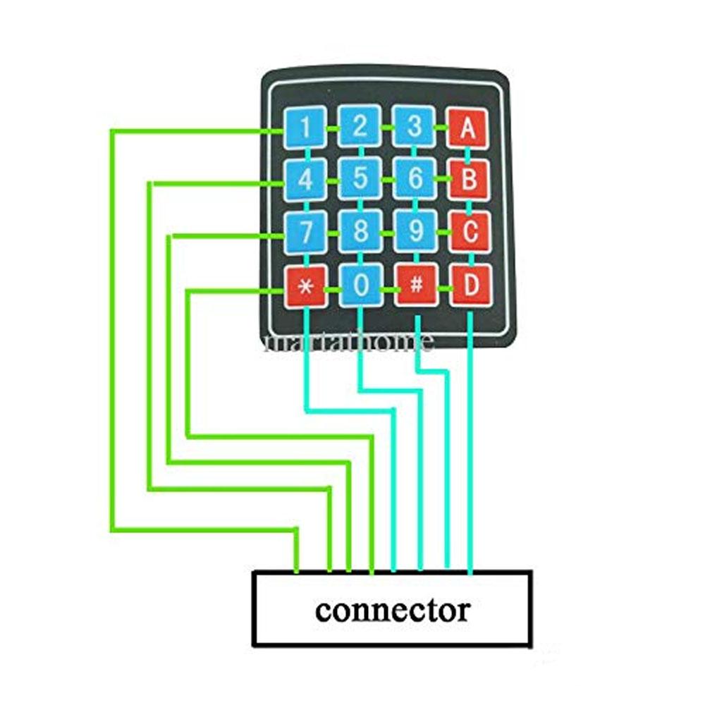 4X4 Matrix Membrane Keypad – RoboticsDNA
