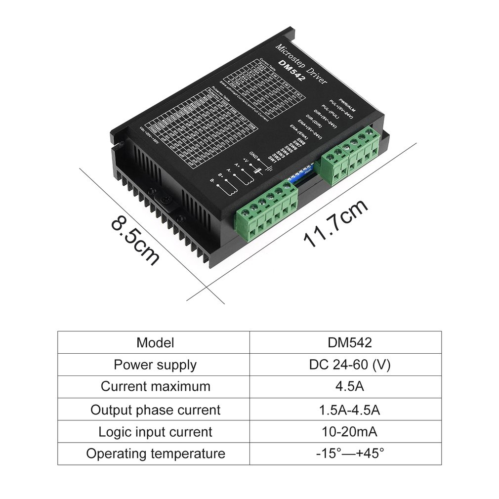 DM542 Digital Stepper Motor Driver for CNC Drivers Controller 3D Printer Accessories – RoboticsDNA