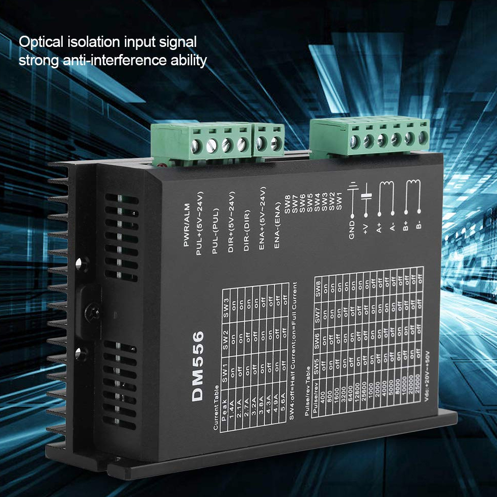 DM556 Digital Stepper Motor Driver with Micro Stepping 20 to 50V 5.6A – RoboticsDNA