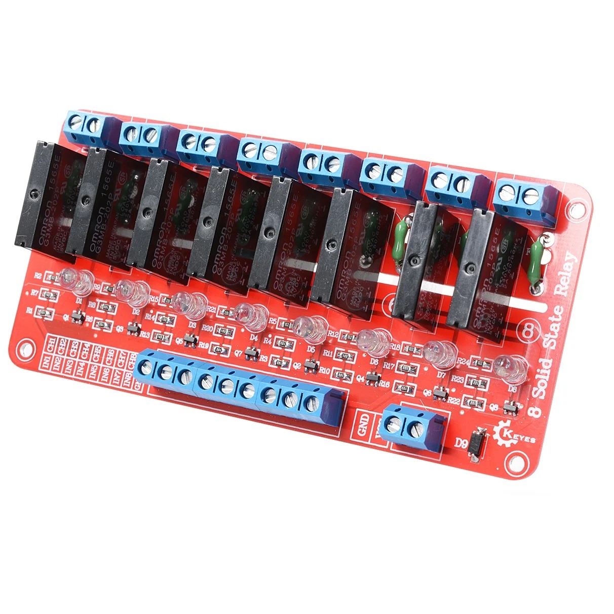 8 Channel 5V Solid State Relay Module Board OMRON for Arduino – RoboticsDNA
