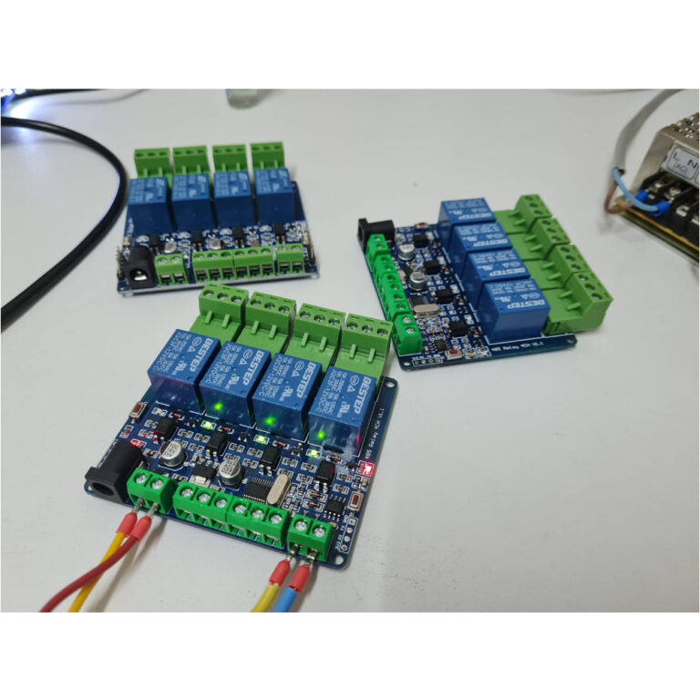 12V Modbus RTU 4, Channels Relay Module, Input Optocoupler, Isolation RS485 MCU for, Arduino ...