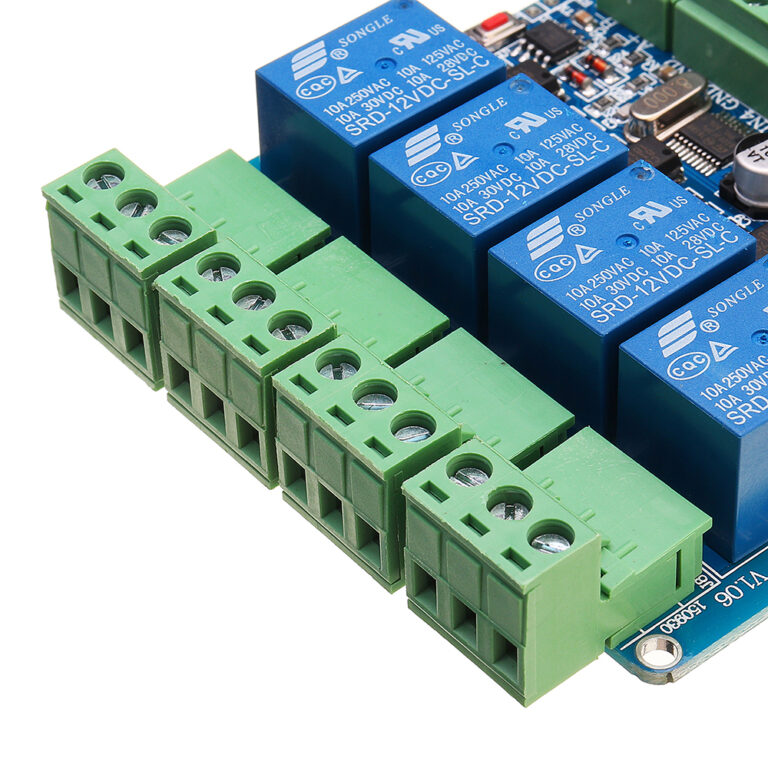 12V Modbus RTU 4, Channels Relay Module, Input Optocoupler, Isolation RS485 MCU for, Arduino ...