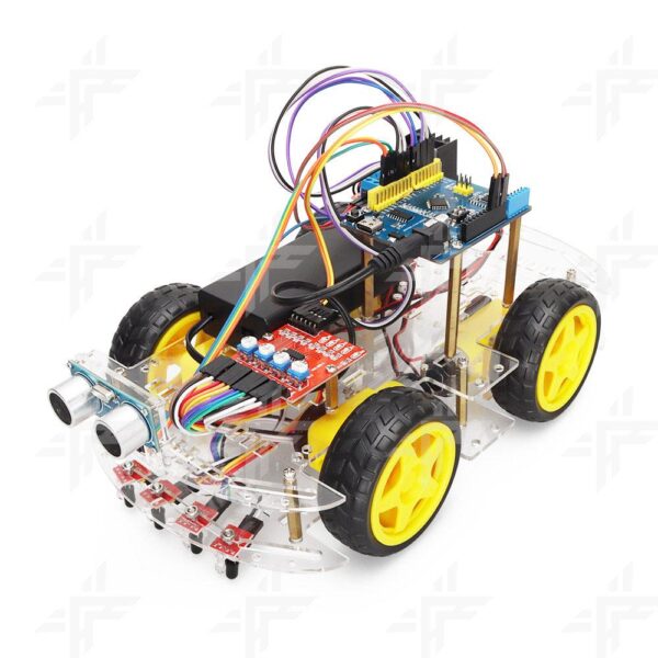 4WD Smart Obstacle Avoidance Bluetooth Robot Car Kit with Programming Code ZYC0069 – RoboticsDNA