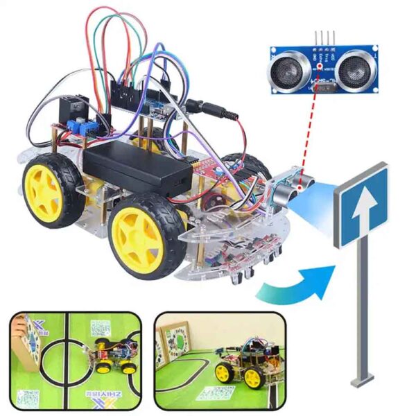 4WD Smart Robot Car Kit DIY With Arduino Uno Code – RoboticsDNA