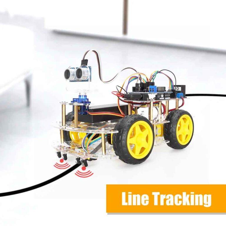 Obstacle Avoid Smart Robot Car Kit Using Ultrasonic and IR Sensor with Code ZYC0068 – RoboticsDNA