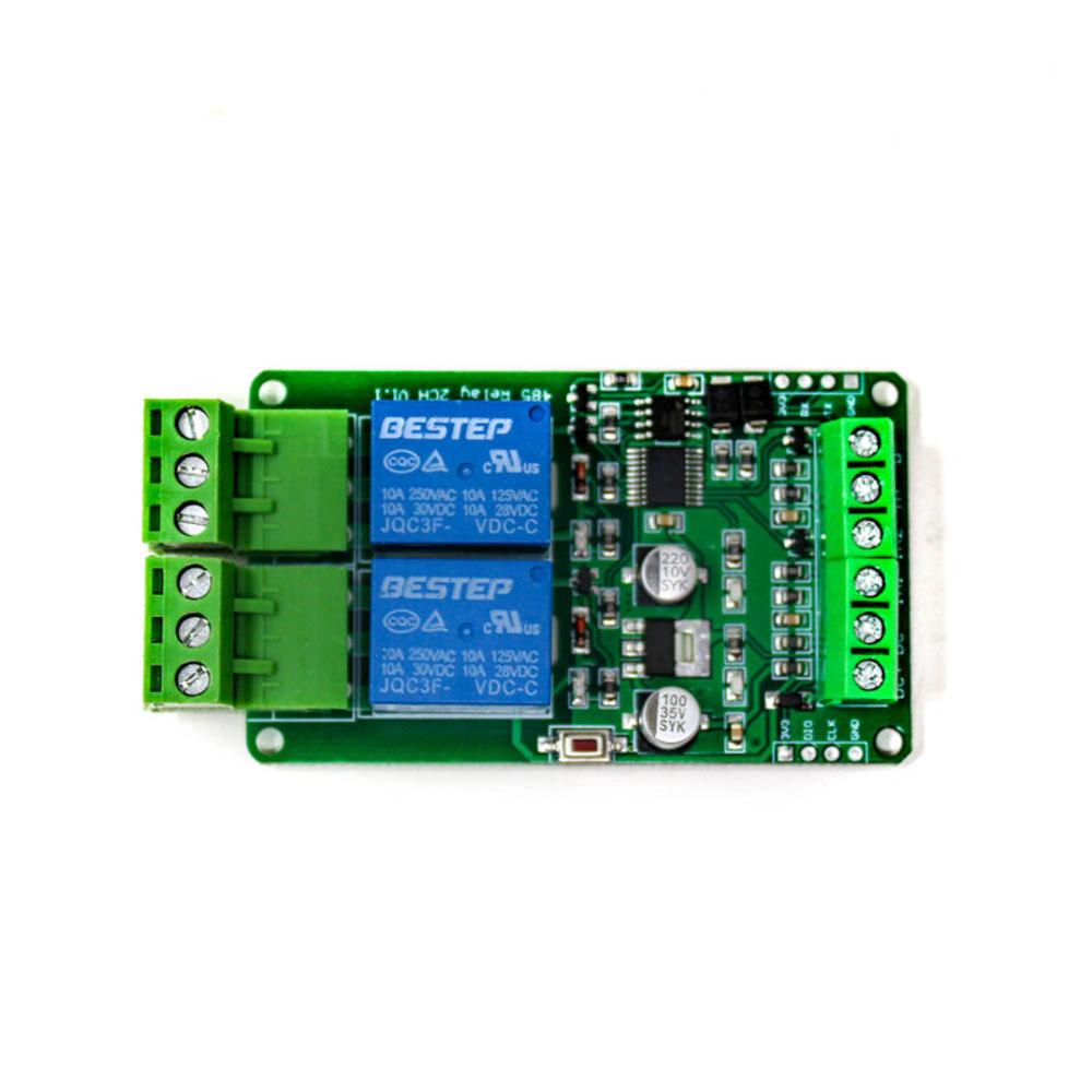 5V Modbus RTU 2, Channels Relay Module, Input Optocoupler, Isolation RS485 MCU – RoboticsDNA