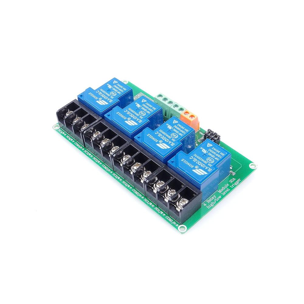 SONGLE 4 Channel Relay Module 12V High and Low Level Trigger Relay Control 06 – RoboticsDNA