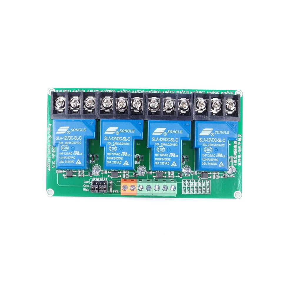 SONGLE 4 Channel Relay Module 12V High and Low Level Trigger Relay Control 07 – RoboticsDNA