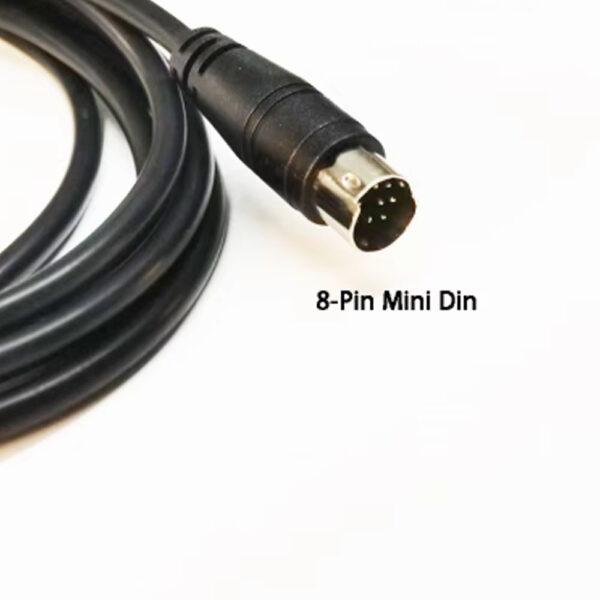 Rs232 Db9 Male To Mini Din 8p Serial Cable For Connecting Delta Dvp Series Plc To Dop Series Hmi